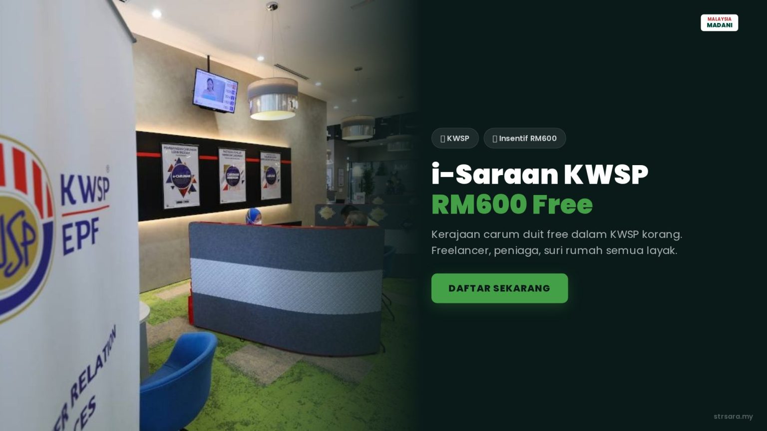 Ramai Tak Tau, i-Saraan Bagi RM600 Free Dalam KWSP Korang