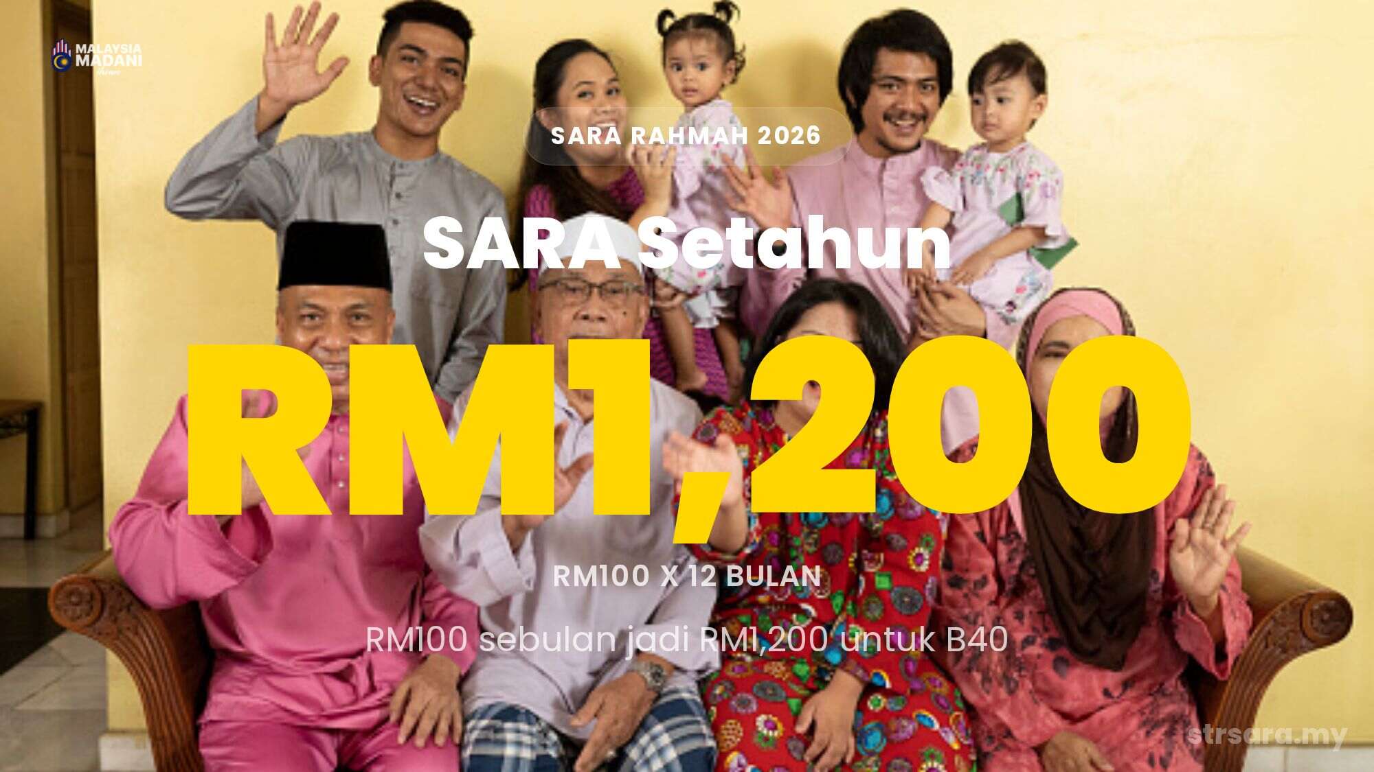 SARA RM100 Jadi RM1,200 Setahun 2026, Korang Kira?