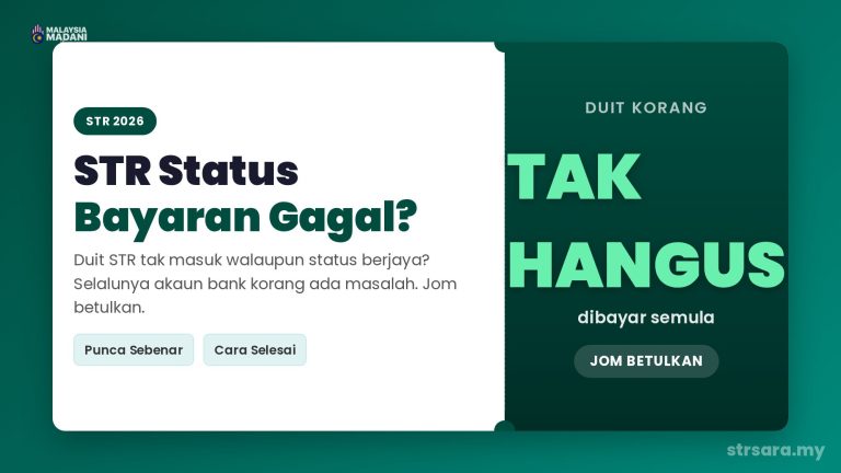 Cara Selesai STR Status Bayaran Gagal 2026