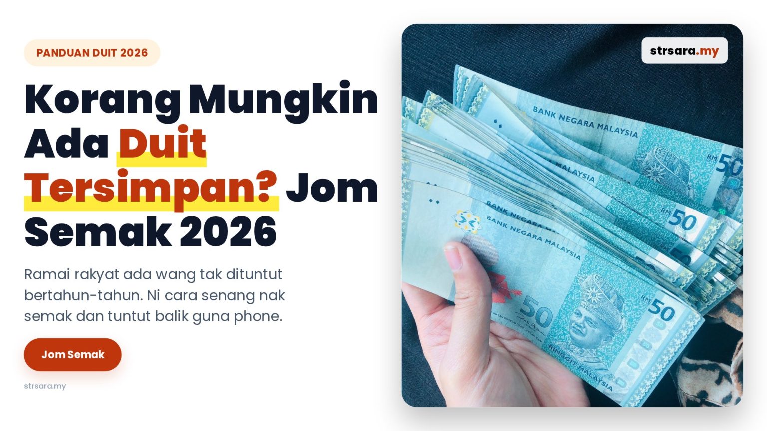 Cara Semak Wang Tidak Dituntut 2026: Tuntut Duit Korang